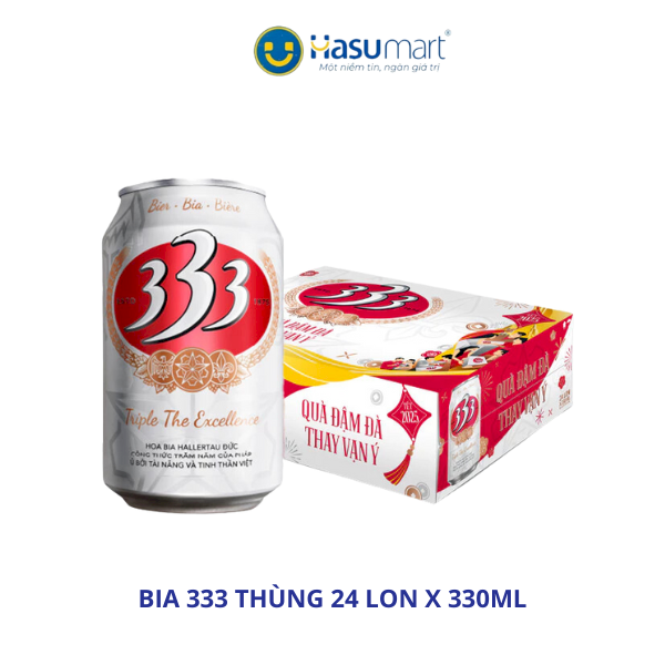 Bia 333 Export thùng 24 lon x 330ml